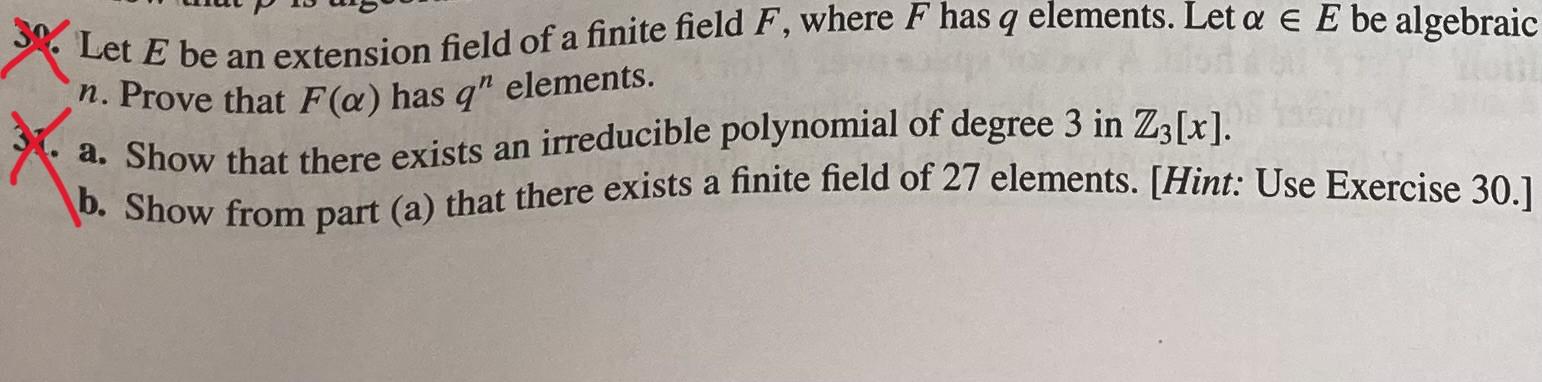 36. Let F be a finite field of characteristic p. Show | Chegg.com