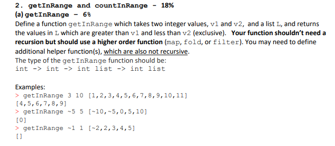 Solved 2. getInRange and count!nRange - 18% (a) getInRange - | Chegg.com