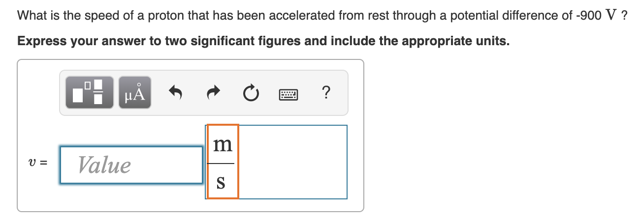 Solved What Is The Speed Of A Proton That Has Been