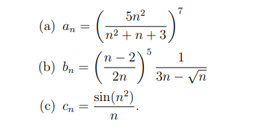 Solved Investigate the convergence of the given sequences | Chegg.com