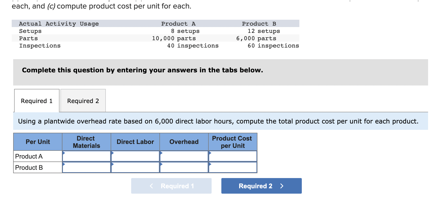 Solved Exercise 17-11 (Algo) Computing product cost per unit | Chegg.com