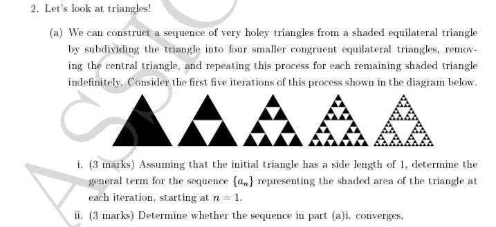 Solved 2. Let's look at triangles! (a) We can construct a | Chegg.com