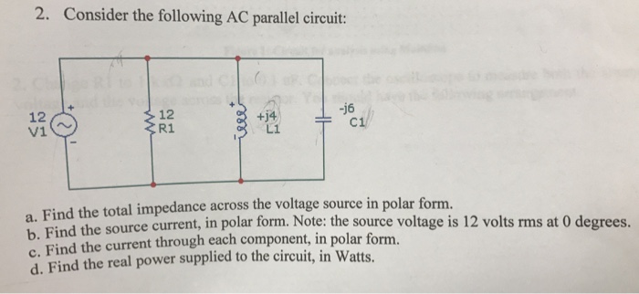 Solved Consider the following AC parallel circuit: The | Chegg.com