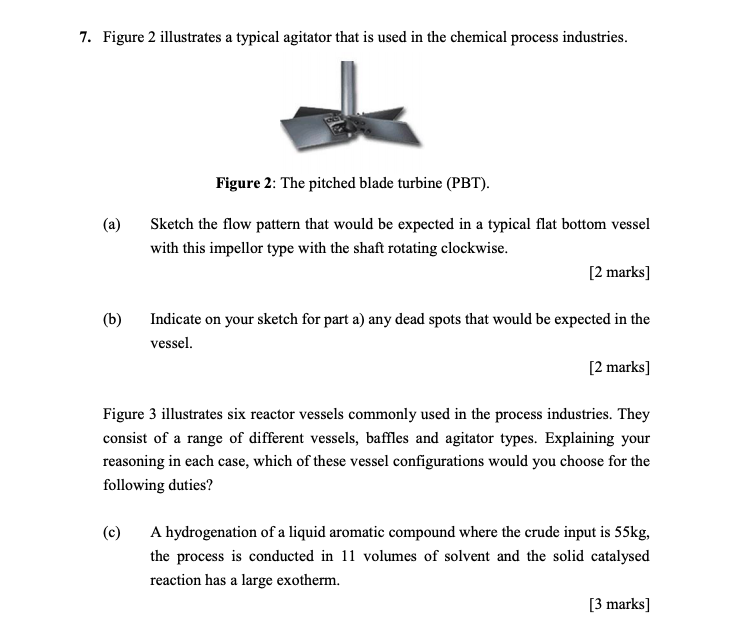 7. Figure 2 illustrates a typical agitator that is | Chegg.com