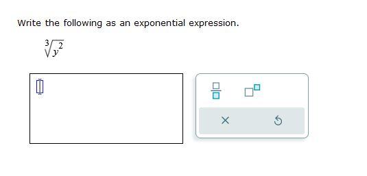Solved Write the following as an exponential expression. 3y2 | Chegg.com