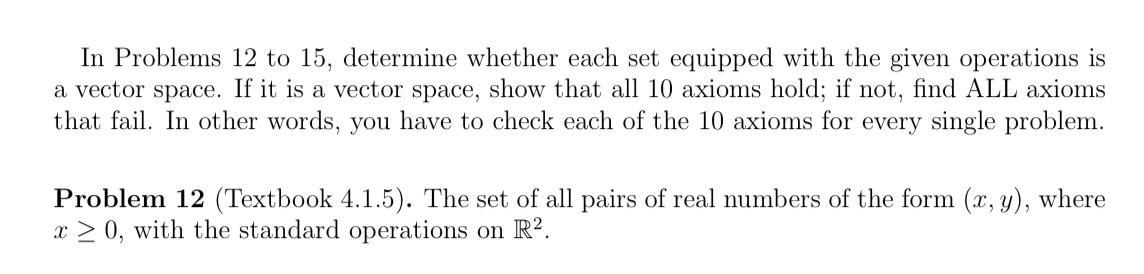 Solved In Problems 12 to 15, determine whether each set | Chegg.com
