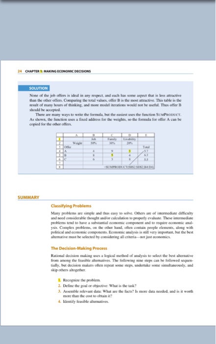 Solved Multiple Objectives 1 67 Use The Data In Example 1 5