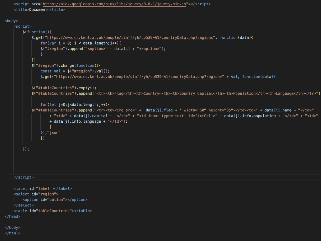 Solved The code below get information from a url of | Chegg.com