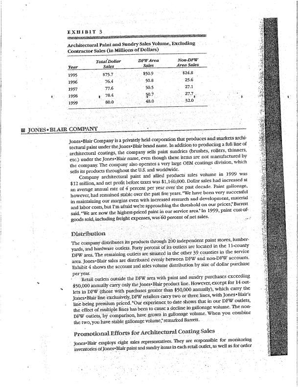 Solved Case 3 "Jones Blair Company (JBC)": 1. market | Chegg.com