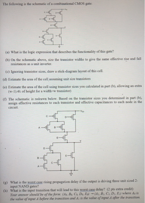 Solved The following is the schematic of a combinational | Chegg.com