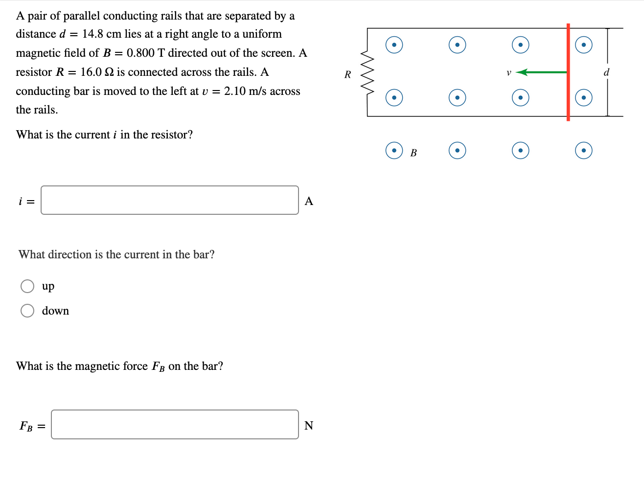 Solved A pair of parallel conducting rails that are | Chegg.com