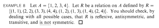 Solved EXAMPLE 8 Let A={1,2,3,4}. Let R be a relation on A | Chegg.com