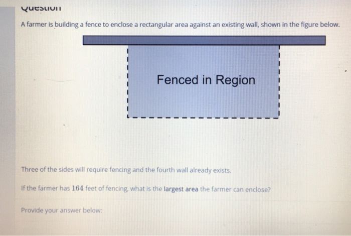 Solved A farmer is building a fence to enclose a rectangular | Chegg.com