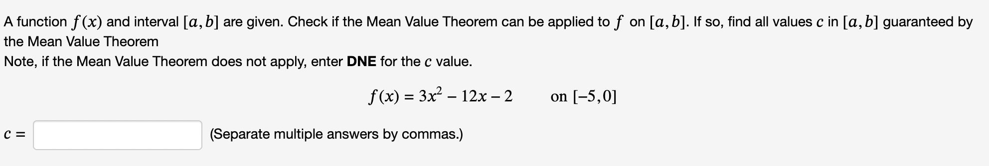 Solved A function f(x) and interval [a,b] are given. Check | Chegg.com