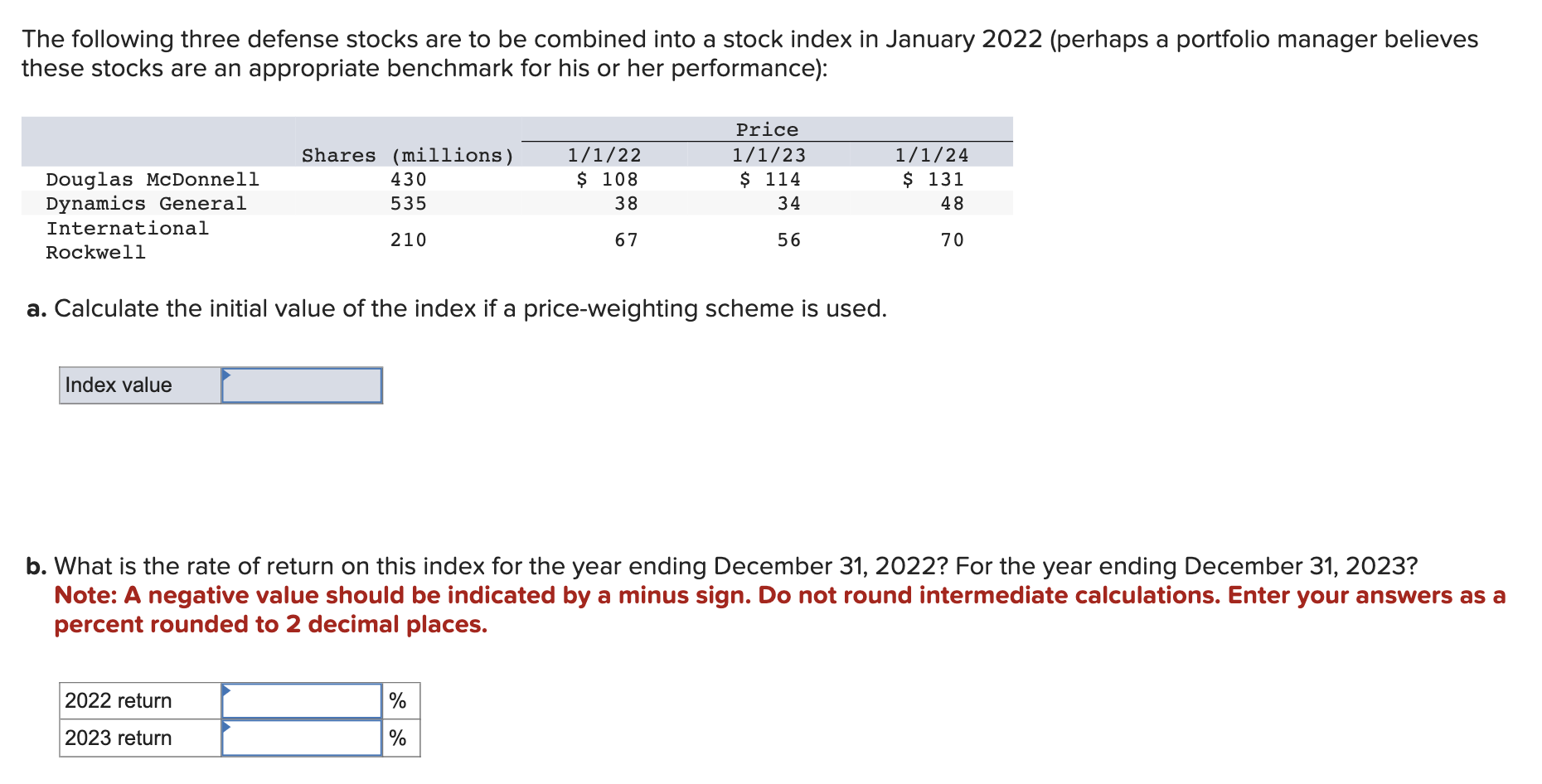 Solved The following three defense stocks are to be combined | Chegg.com Solved The following three defense stocks are to be combined | Chegg.com