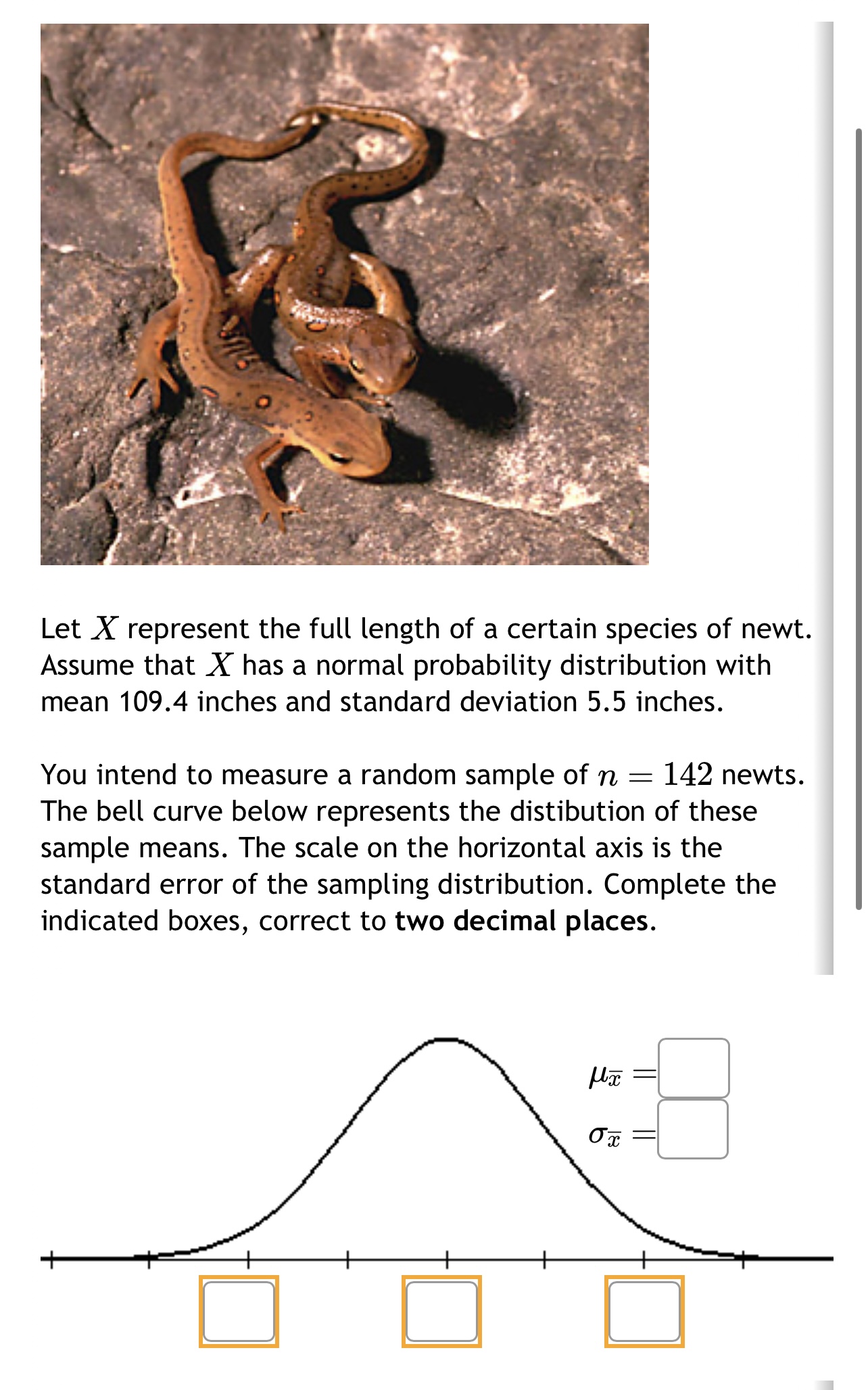 Solved Let X represent the full length of a certain species | Chegg.com