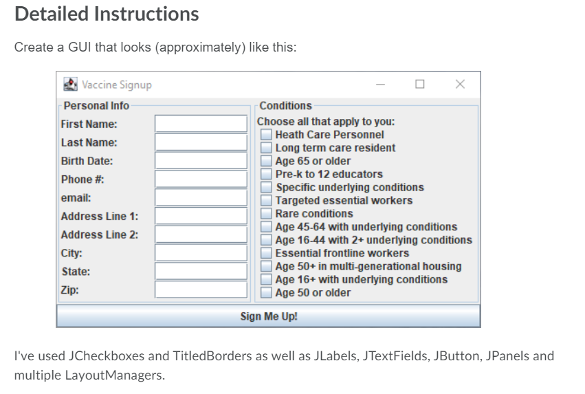 Solved Detailed Instructions Create a GUI that looks | Chegg.com