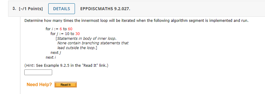 Solved 3. [-/1 Points] DETAILS EPPDISCMATHS 9.2.027. | Chegg.com