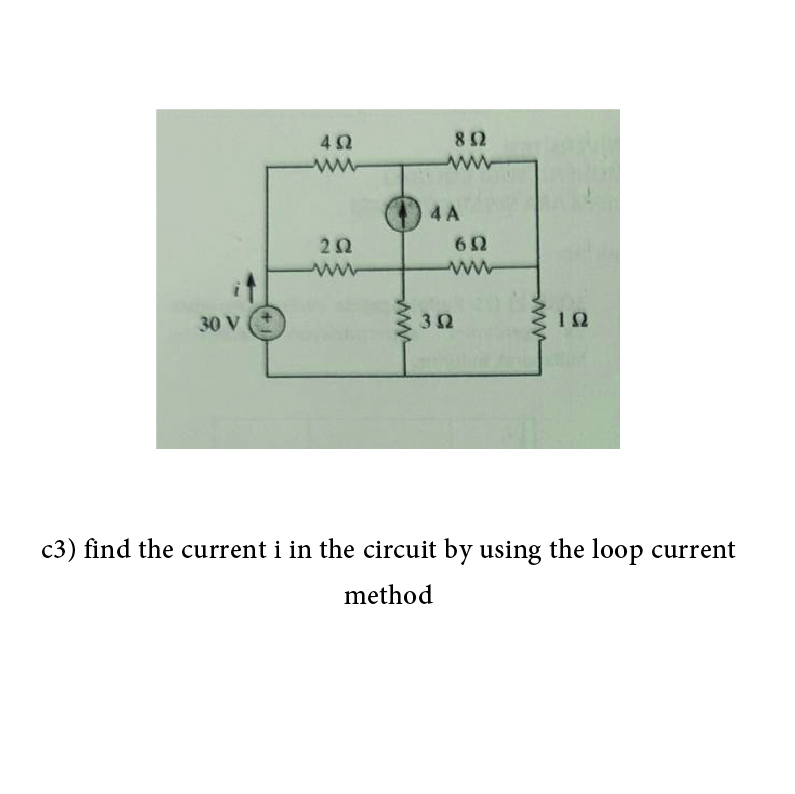 Solved c3) ﻿find the current \( ﻿i \) ﻿in the circuit by | Chegg.com