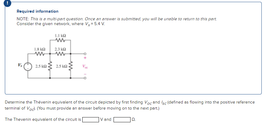 Solved Required information NOTE: This is a multi-part | Chegg.com