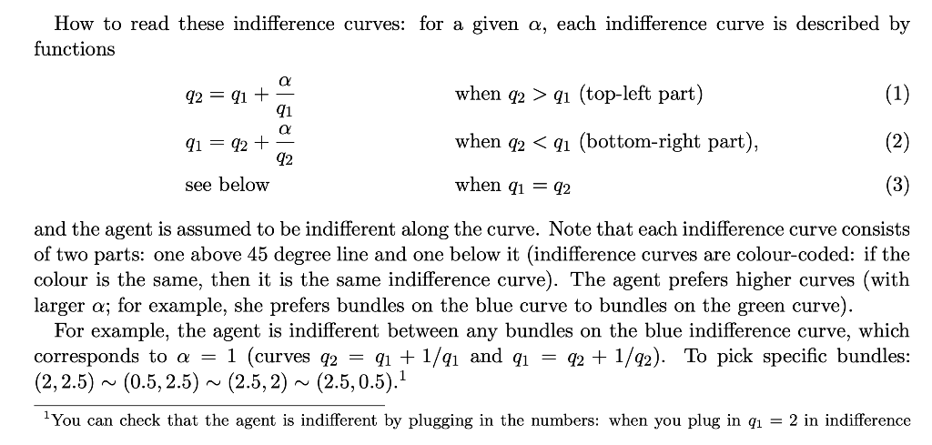 How to read these indifference curves: for a given a, | Chegg.com
