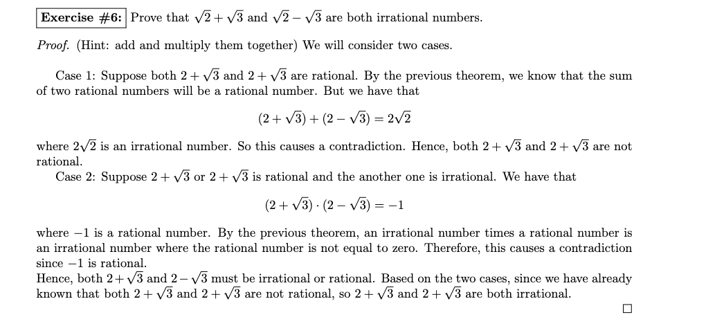Solved Exercise 6 Prove That 23 And 2−3 Are Both 