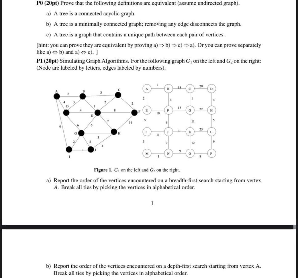 Solved PO (20pt) Prove that the following definitions are | Chegg.com