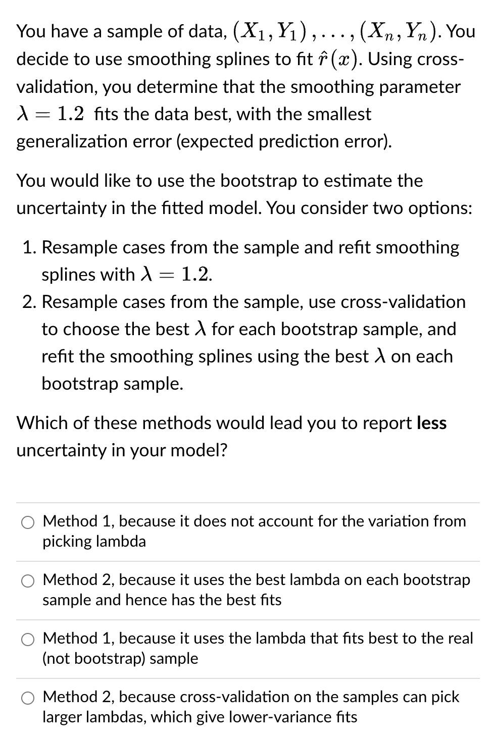 Solved You have a sample of data, (X1,Y1),…,(Xn,Yn). You | Chegg.com