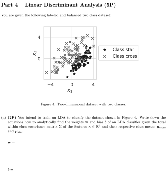 Part 4 - Linear Discriminant Analysis (5P) You are | Chegg.com