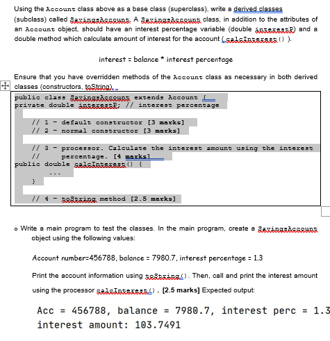 Solved / ++ A class for bank accounts. This class provides | Chegg.com