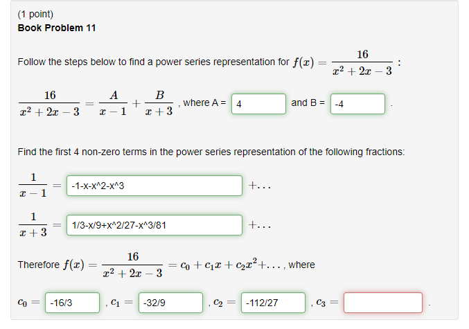 Solved (1 point) Book Problem 15 Follow the steps below to | Chegg.com