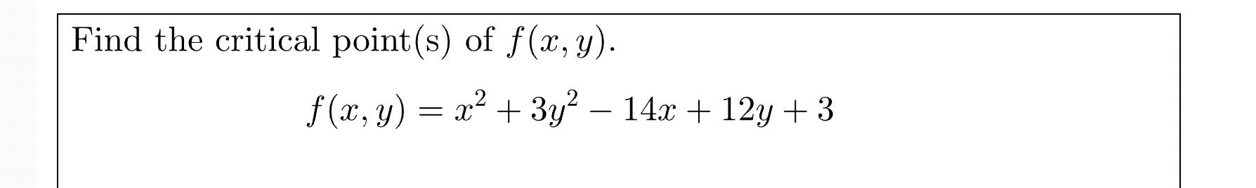 Solved Find all points where the partial derivatives of | Chegg.com