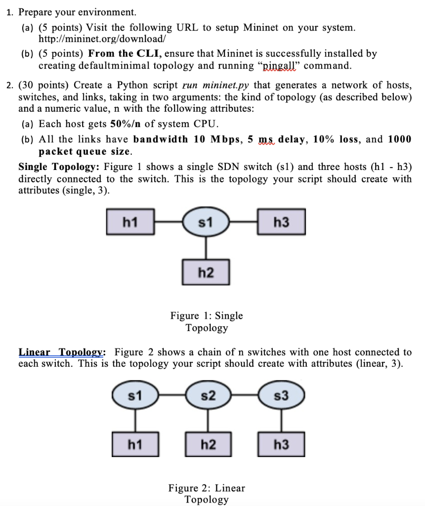 Solved 1. Prepare your environment. (a) (5 points) Visit the | Chegg.com