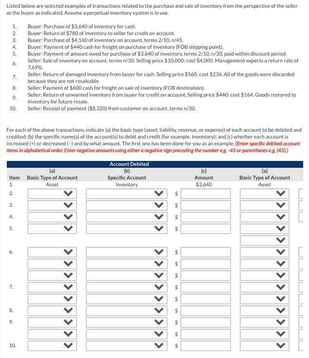 Solved Options Column (a): Contra Sales, Liability, Revenue, | Chegg.com