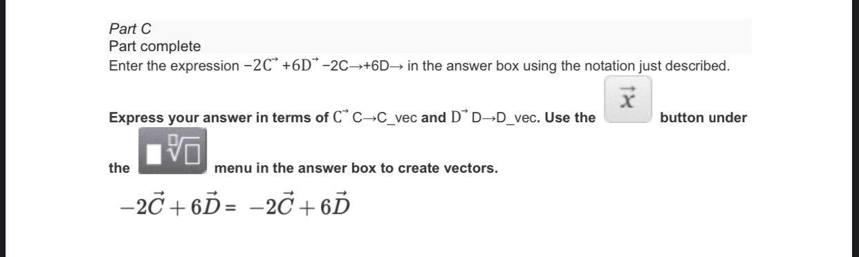 Part C Part complete Enter the expression | Chegg.com