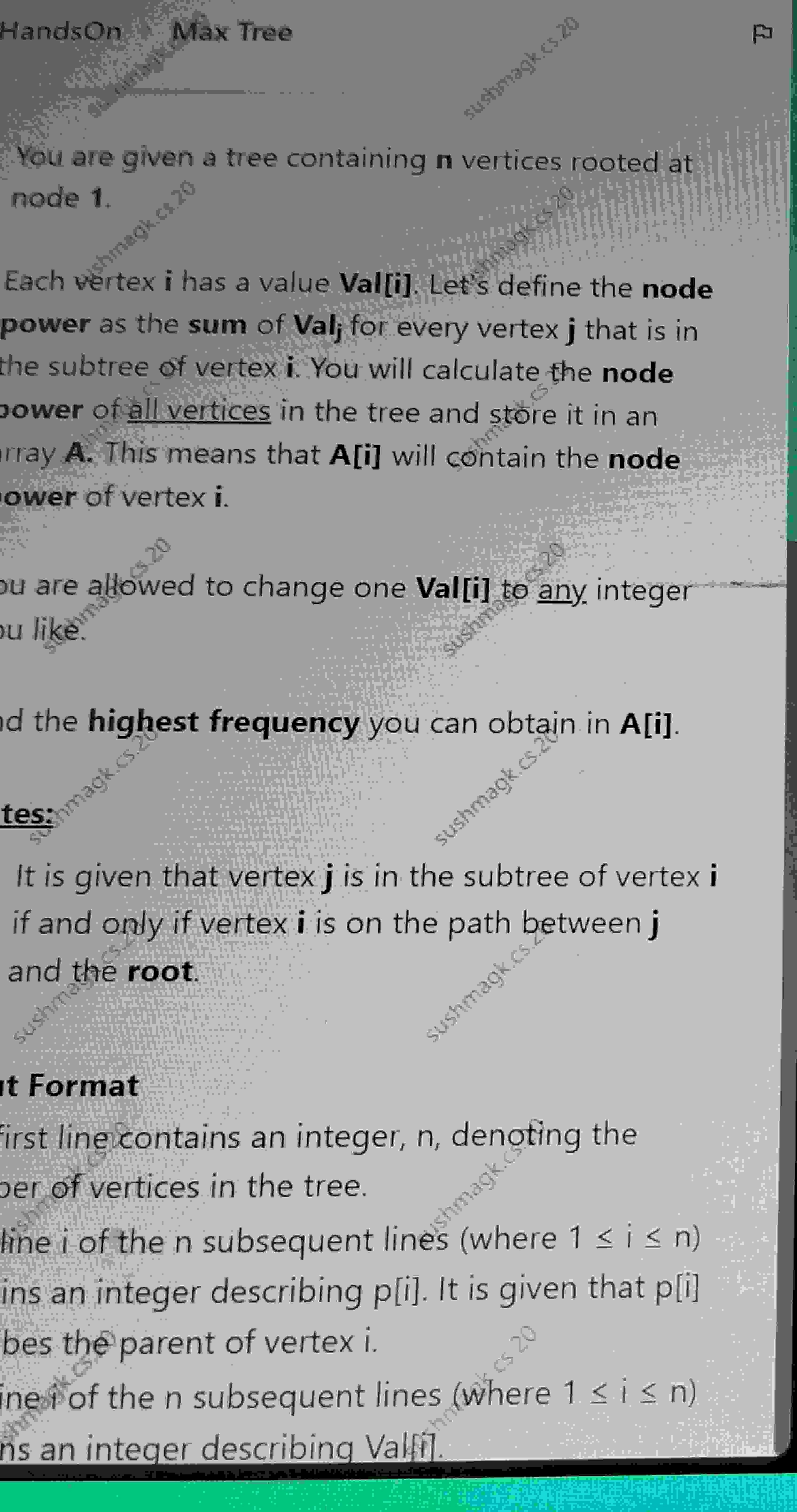 Solved You are given a tree containing n ﻿vertices rooted | Chegg.com