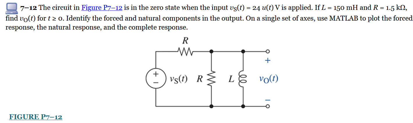 Solved 7–12 The circuit in Figure P7–12 is in the zero state | Chegg.com