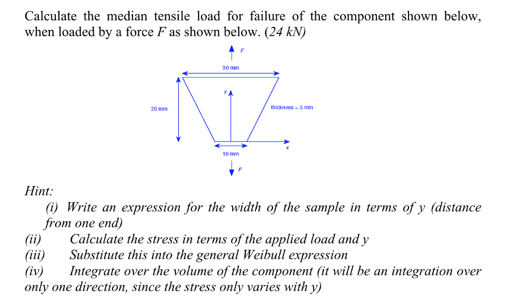 A laboratory experiment to measure the Weibull | Chegg.com