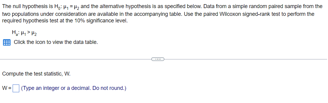 Solved The null hypothesis is \\( \\mathrm{H}_{0}: | Chegg.com