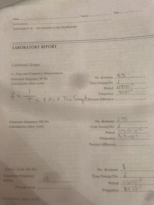 Solved Date Section Name Lab Partnents) EXPERIMENT 38 | Chegg.com