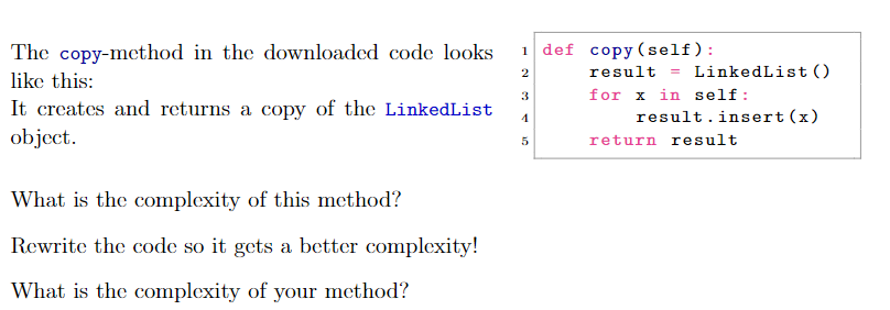 Solved What is the complexity of this method? Rewrite the | Chegg.com