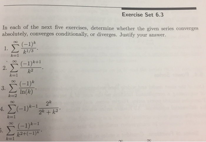 Solved In each of the next five exercises, determine whether | Chegg.com