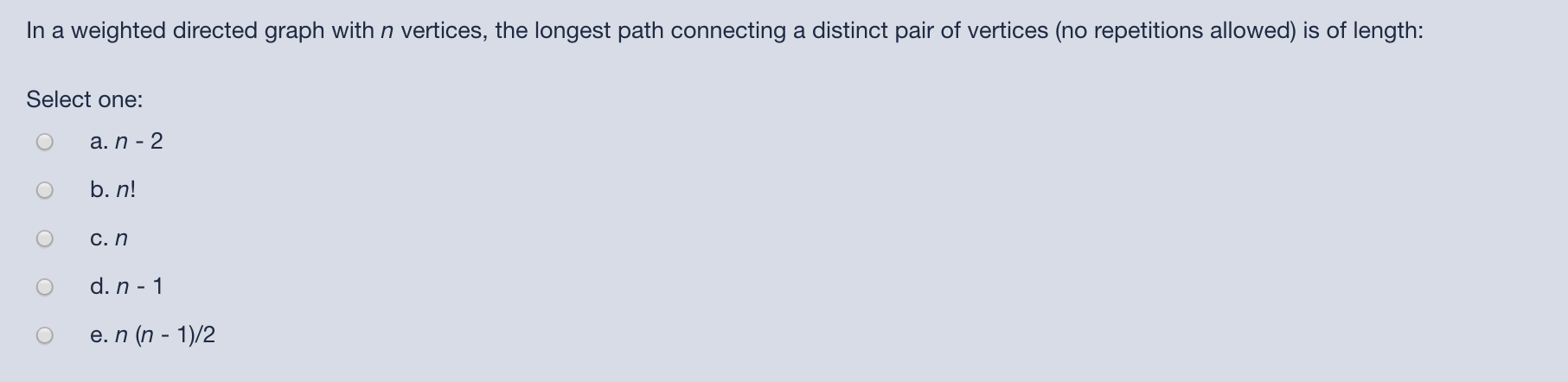 Solved In a weighted directed graph with n vertices, the | Chegg.com
