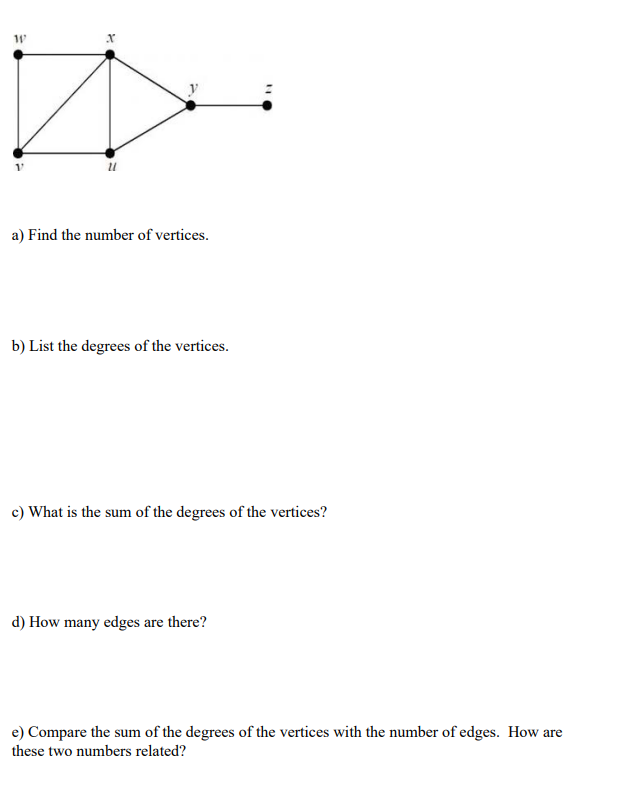 Solved 11 11 a) Find the number of vertices. b) List the | Chegg.com
