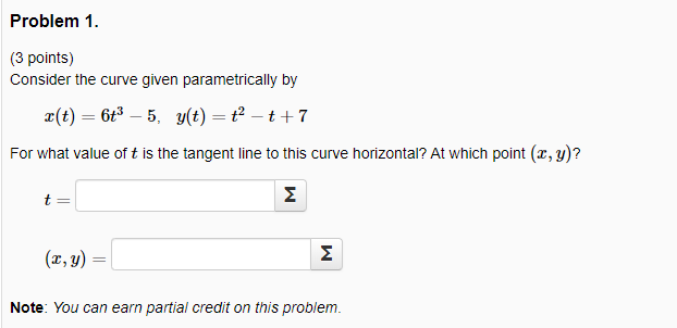 Solved Problem 1 3 Points Consider The Curve Given 