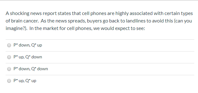 Solved A shocking news report states that cell phones are | Chegg.com