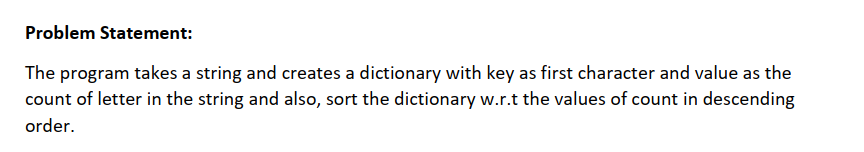 Solved Problem Statement: The program takes a string and | Chegg.com