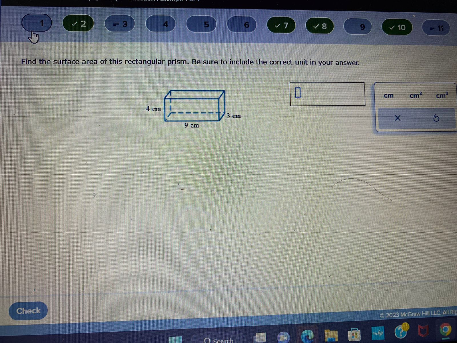 Solved Find the surface area of ﻿this rectangular prism. | Chegg.com