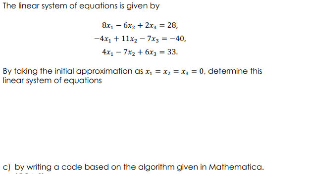 Solved Mathematica Coding For This Question 7593