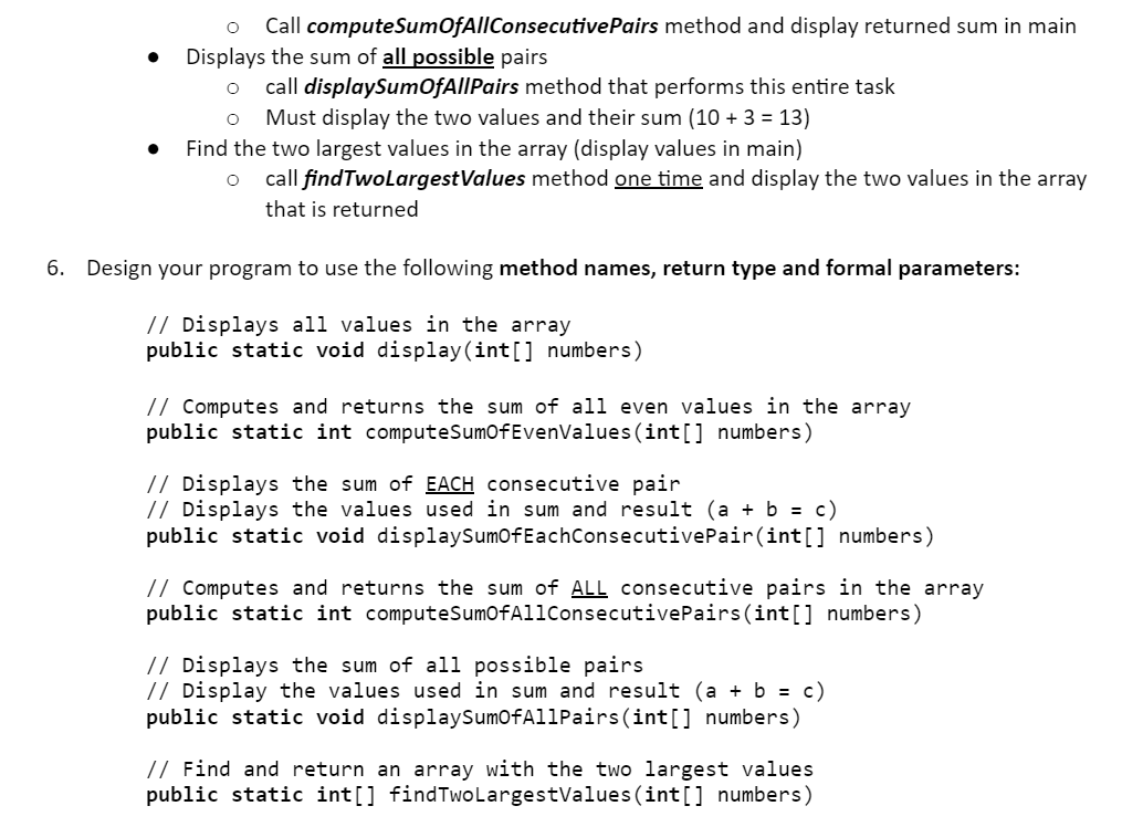 Solved Assignment Description Write a program that performs | Chegg.com